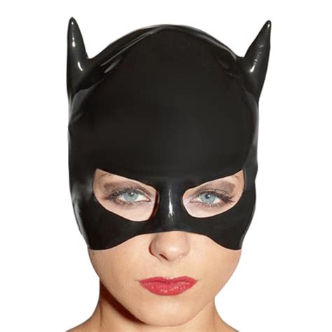 Variety Of Colors Catwoman Mask Latex Hoods For Women Laidtex