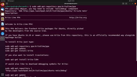 comment installer krita sur ubuntu stacklima