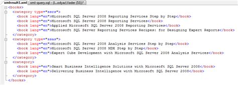 sql xml query in sql server 2008