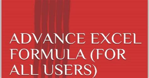 [free ebook]advance excel formula for all users ready to use