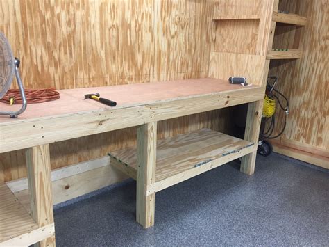 Travaux Garage Workbench Plans Building A Workbench Garage Shed