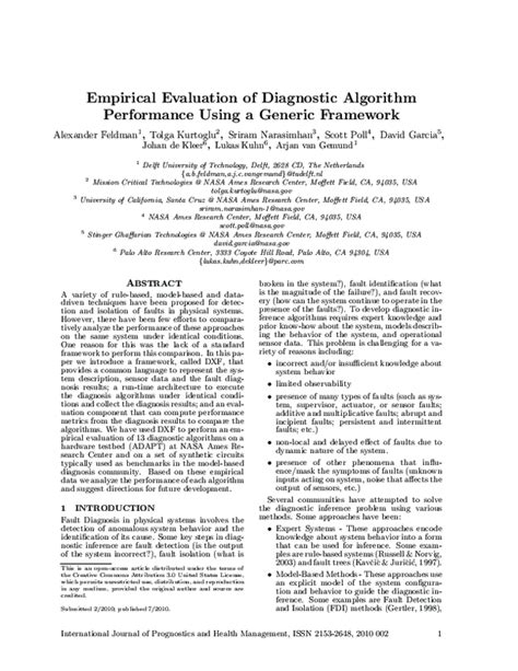 Pdf Empirical Evaluation Of Diagnostic Algorithm Performance Using A