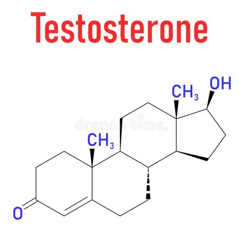 Testosterone Male Sex Hormone Androgen Molecule Skeletal Formula