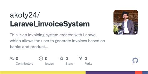 github akoty24 laravel invoicesystem this is an invoicing system