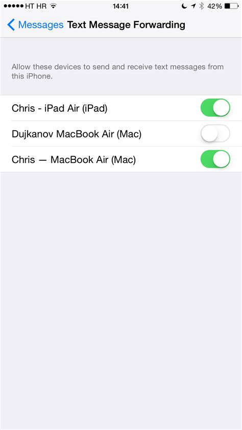 cannot activate ios 8 s text message forwarding and iphone cellular