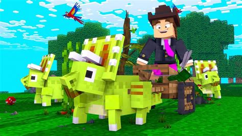Minecraft Charrete De Dinossauros Parque Dos Dinossauros 2 Ep 14