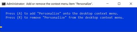 add or remove personalize desktop context menu in windows 10 tutorials