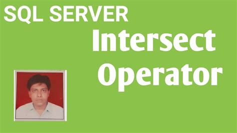 intersect operator in sql youtube