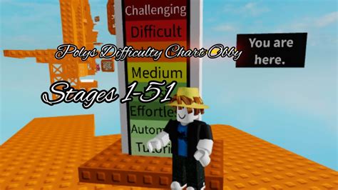Polys Difficulty Chart Obby Stages 1 51 Youtube