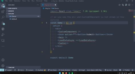 a simple vscode extension that shows the symbols and outlines for a