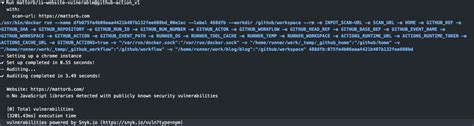 github action for javascript vulnerability scanning