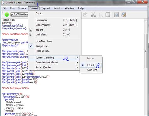 [solved] texworks syntax highlighting not working on 9to5science