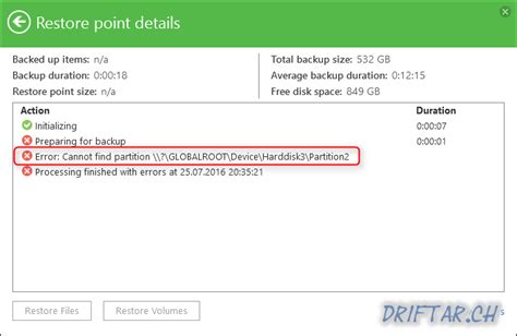 veeam endpoint backup error cannot find partition driftar s blog