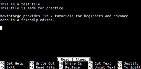 linux nano editor explained for beginners 10 examples