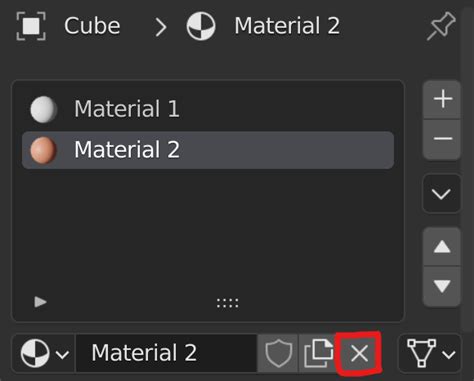 how to delete a material in blender