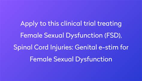Genital E Stim For Female Sexual Dysfunction Clinical Trial 2023 Power