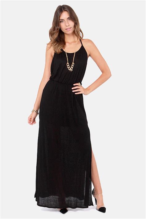 Sexy Black Dress Backless Dress Maxi Dress 40 00 Lulus