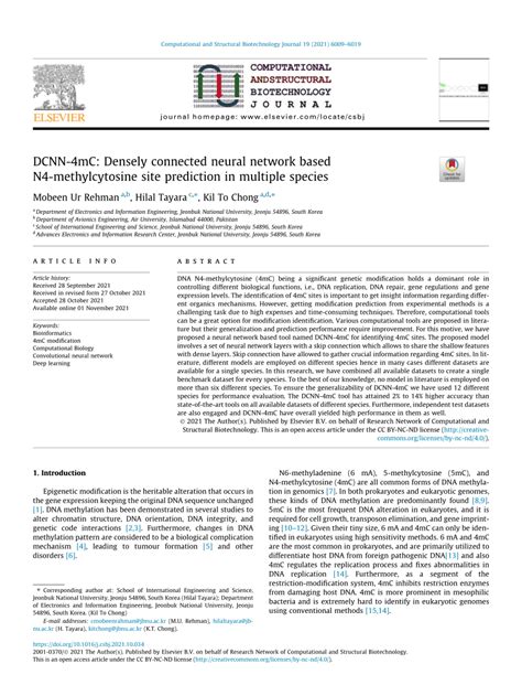 Pdf Dcnn 4mc Densely Connected Neural Network Based N4