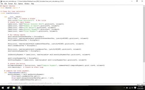 free download new loan emi calculator using python