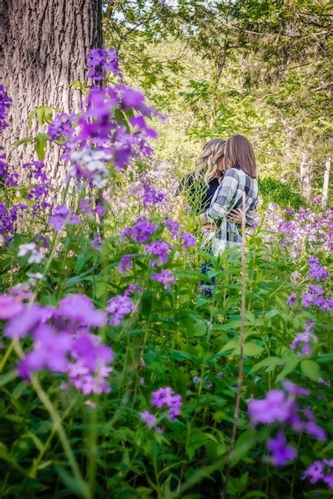 Outdoor Rustic Wisconsin Lesbian Engagement Shoot