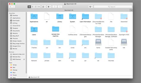 how to see hidden files and folders in macos