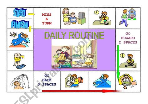 Telling Time Board Game Daily Routine Activities For