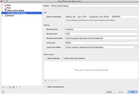 remote visual debugging with rubymine 4 5 5 example