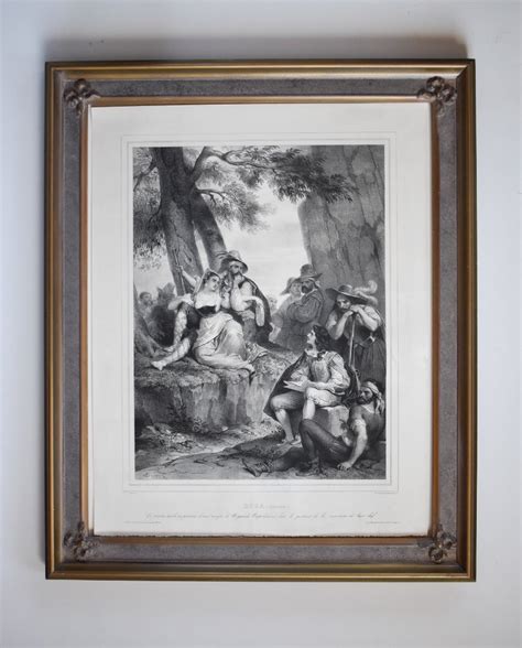 Proantic Achille Devéria Salvator Rosa Et Les Brigands 1838