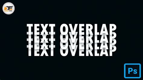 how to create overlapped text effect in photoshop overlapping text