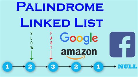 palindrome linked list linked list 3 coding interview youtube