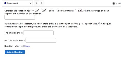 Solved Consider The Function F X 2x3−9x2−108x 2 On The