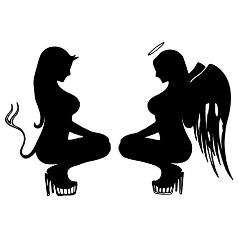 Buy 18 12 2cm Sexy Angel Devil Vinyl Car Sticker