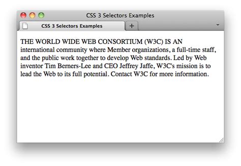 css selectors pseudo elements first line w3c wiki