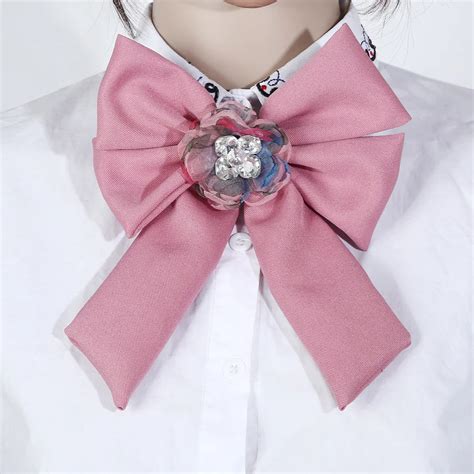 Zkceenier Bow Crystal Women Brooches Pins Canvas Fabric Bowknot Tie