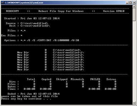 copying directory structures without files in windows