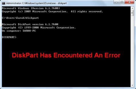 how to fix diskpart has encountered an error solved data recovery