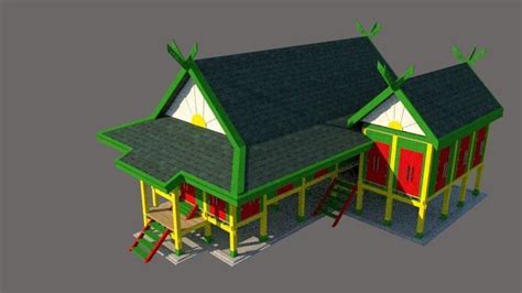 Rumah Tradisional Melayu Kedah Darul Aman Free 3d Model 3d Printable