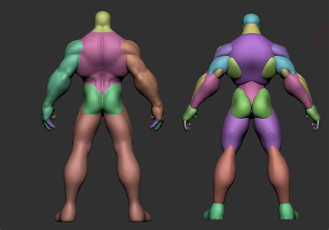 Artstation Strong Body Base Mesh Resources