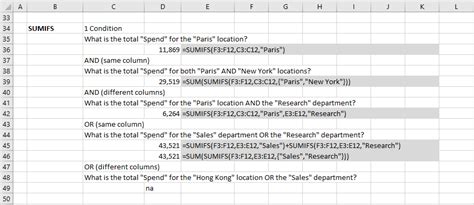 excel functions conditional summing