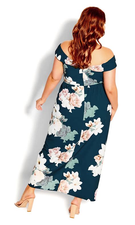 Evans Green Emerald Floral Maxi Dress Evans