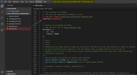webdriverio junit reporter qafox