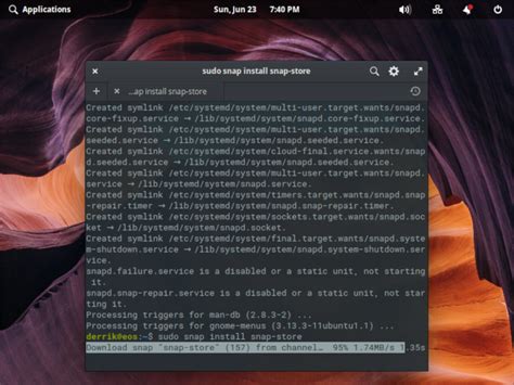 how to install the official snap store app on linux