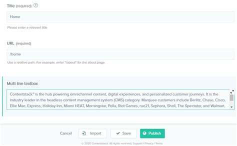 multi line textbox field enter multi line text as content