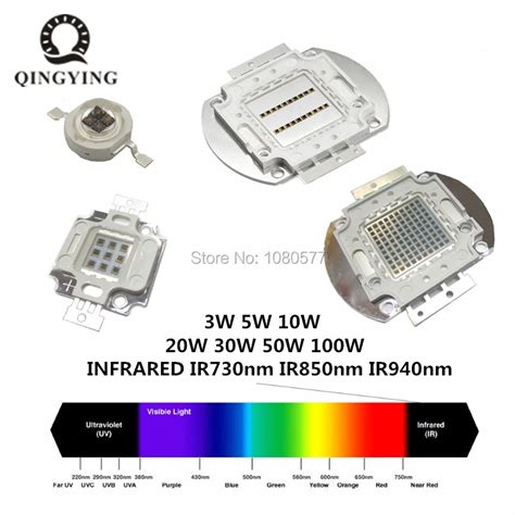 High Power Led Chip Ir 940nm 850nm 730nm Led Infrared 1w 3w 5w 10w 20w