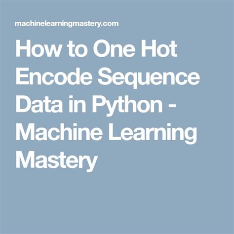 how to one hot encode sequence data in python machine learning