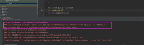 error querying database cause java sql sqlsyntaxerrorexception