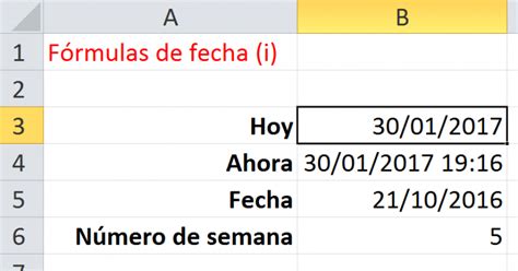funciones de fecha en excel business intelligence mx