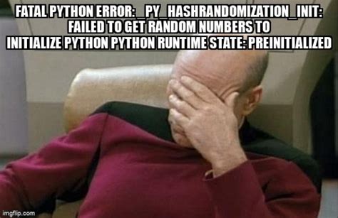 meme overflow on twitter fatal python error py hashrandomization