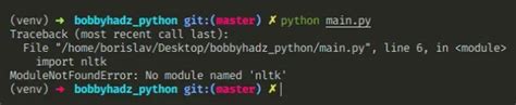 modulenotfounderror no module named nltk in python bobbyhadz 42000