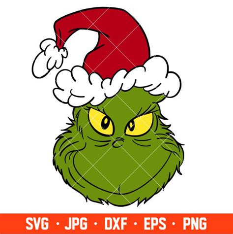 Grinch Face Svg Christmas Svg Merry Grinchmas Svg Santa Claus Svg